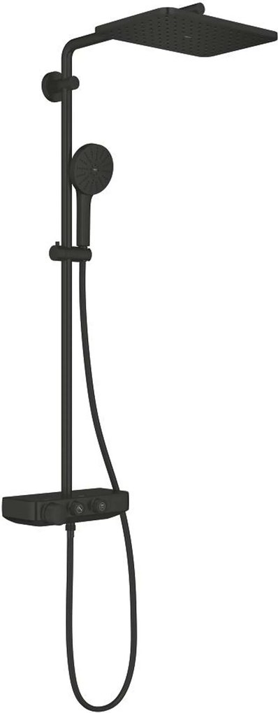 Grohe Vitalio Joy+ - Sprchový set s termostatem, 35x23 cm, 3 proudy, matná černá 1360482430