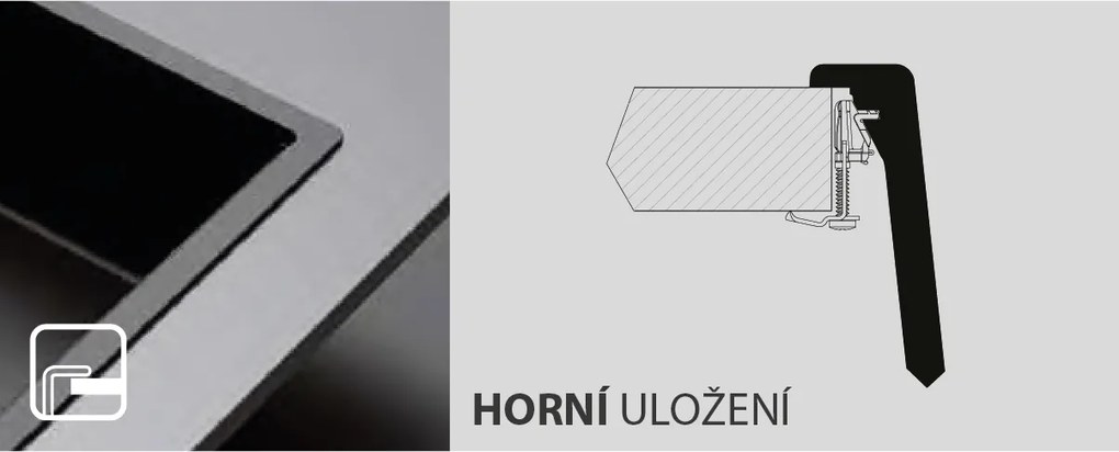 Schock Dřez FORMHAUS D-100L NERO Horní uložení