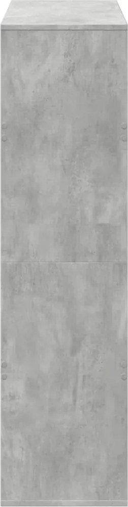 Knihovna betonově šedá 100 x 33 x 125,5 cm kompozitní dřevo 3309360