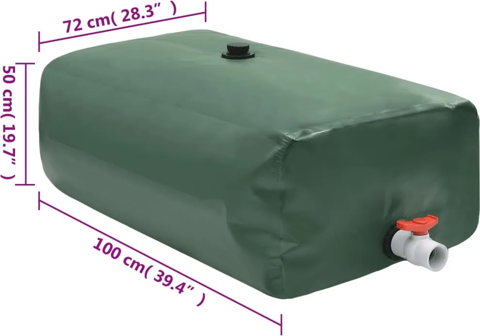 Nádrž na vodu s kohoutkem skládací 360 l PVC 156322