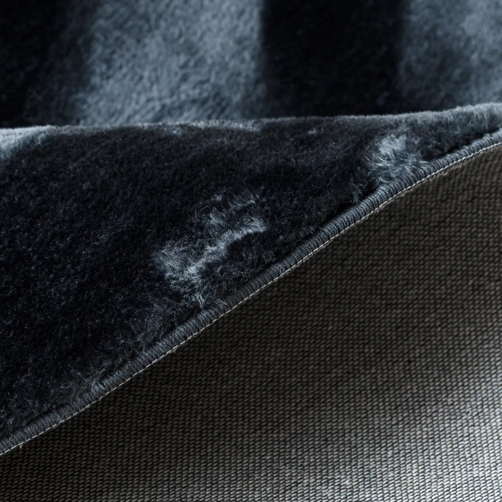 Dywany Łuszczów, Kusový koberec Visco Rabbit Dark grey 5 kruh, 200x200 (průměr) kruh, šedá, dětský pokoj