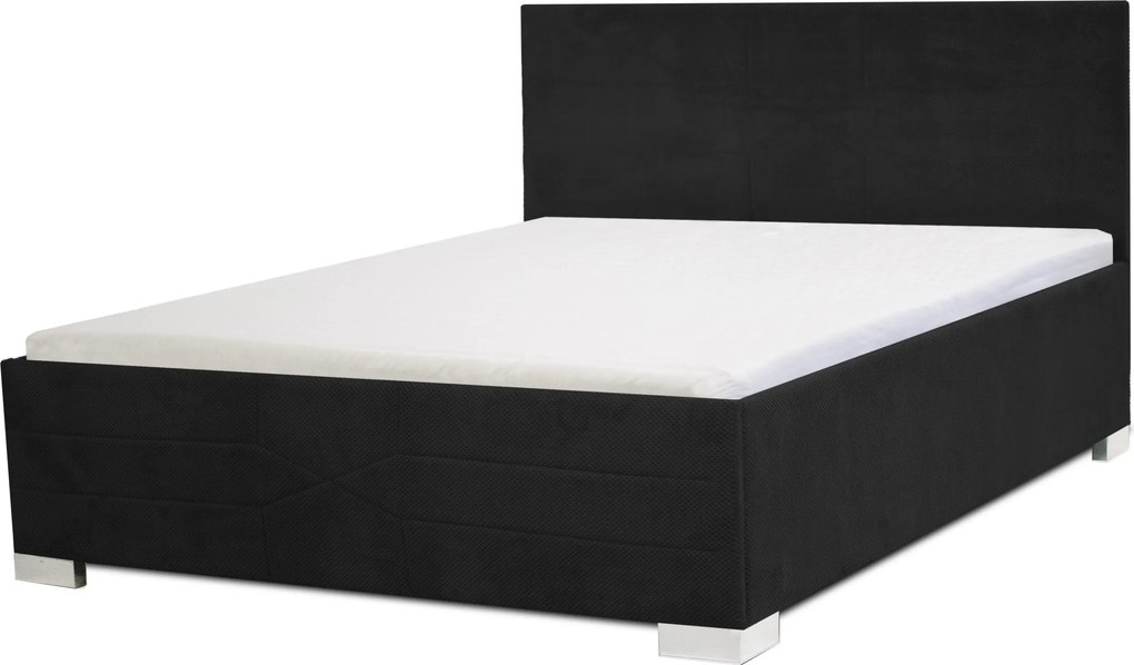 MEGA AKCE Postel KATI Černá DOT100 120x200 cm Černá Bez matrace