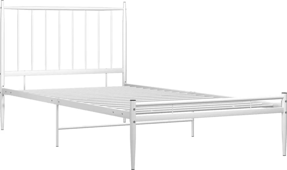 vidaXL Rám postele kov 90 x 200 cm [325010] Barva: Bílá
