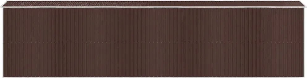 Zahradní kůlna tmavě hnědá 192 x 855 x 223 cm pozinkovaná ocel 3147468