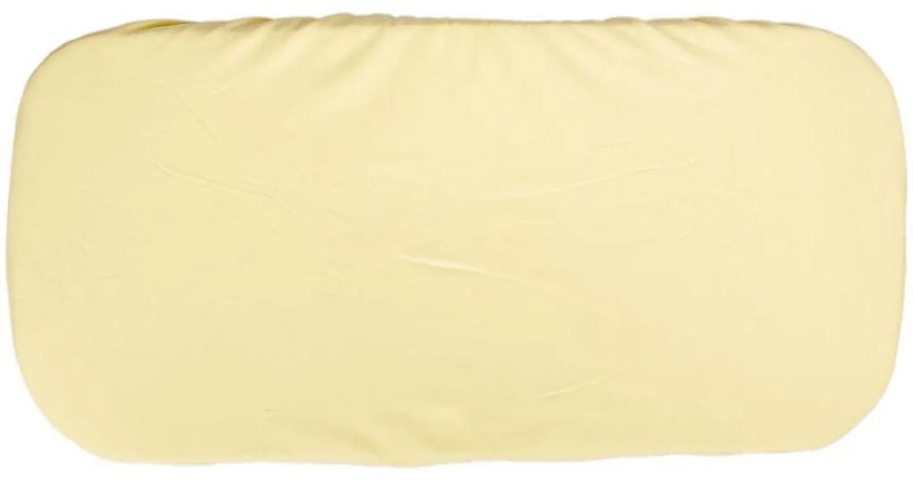 Kaarsgaren Prostěradlo do kočárku 75 x 35 cm bavlněný úplet Žluté