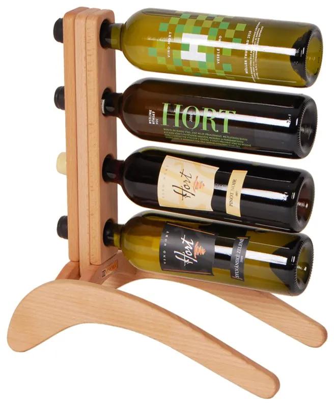 Stojan na víno 615 - Dřevěný stojan na 4 lahve vína