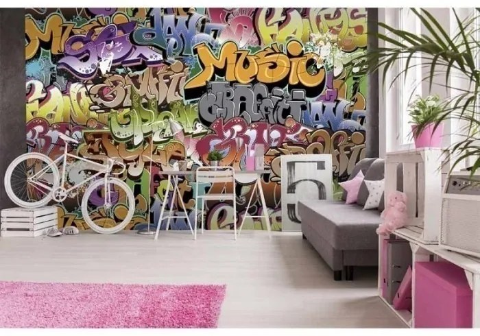 DIMEX | Vliesové fototapety na zeď Graffiti MS-5-0322 | 375 x 250 cm| vícebarevná
