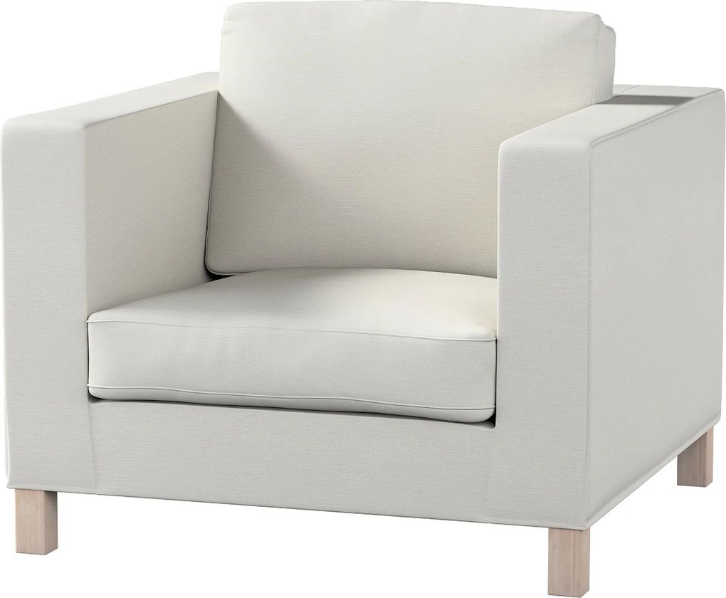 Potah na křesko IKEA Karlanda, krátký barva šedá látka lesklé, pletený vzor, sametová