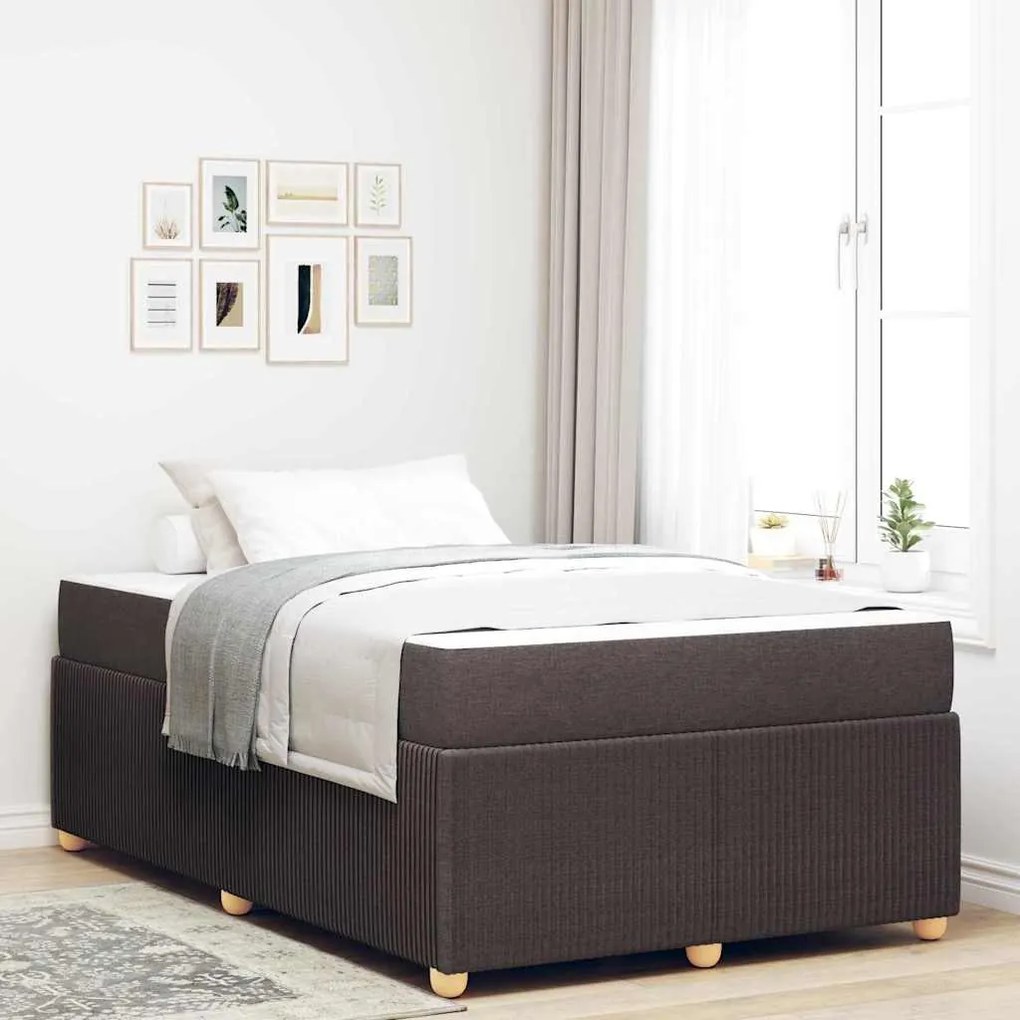 Rám postele Tmavě hnědá 120 x 200 cm textil 3398382