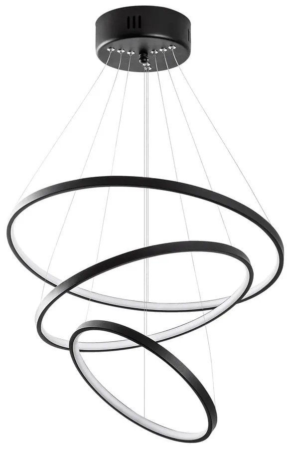 Černé LED závěsné svítidlo ø 50 cm Simit – Opviq lights