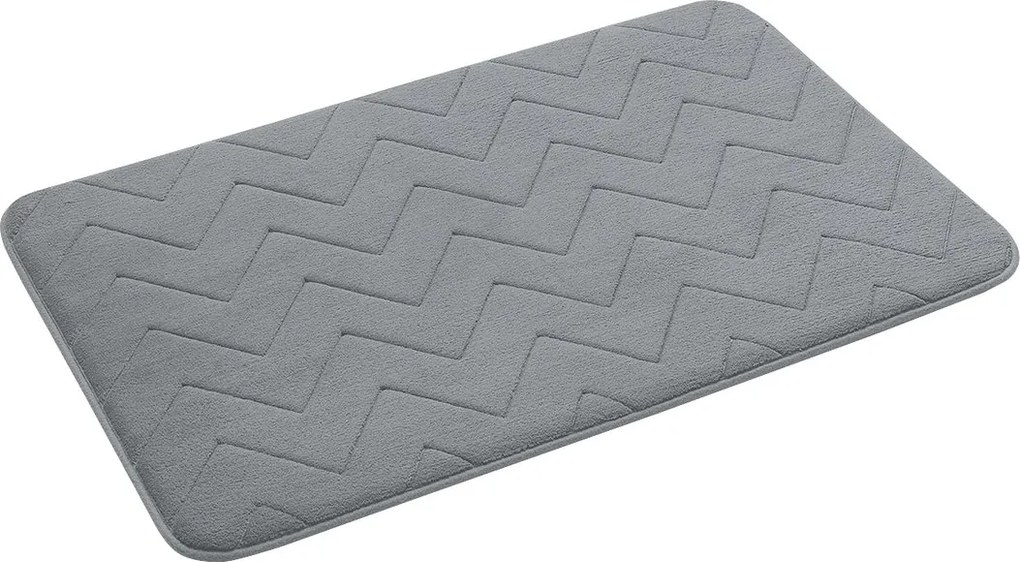 Gedy Gedy, MOUSSE koupelnová předložka, 50x80 cm, 100% polyester, protiskluz, šedá, 96MS508008