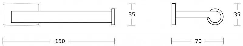 Mexen příslušenství, ZOJA držák na wc papír, chrom, 70191333-00