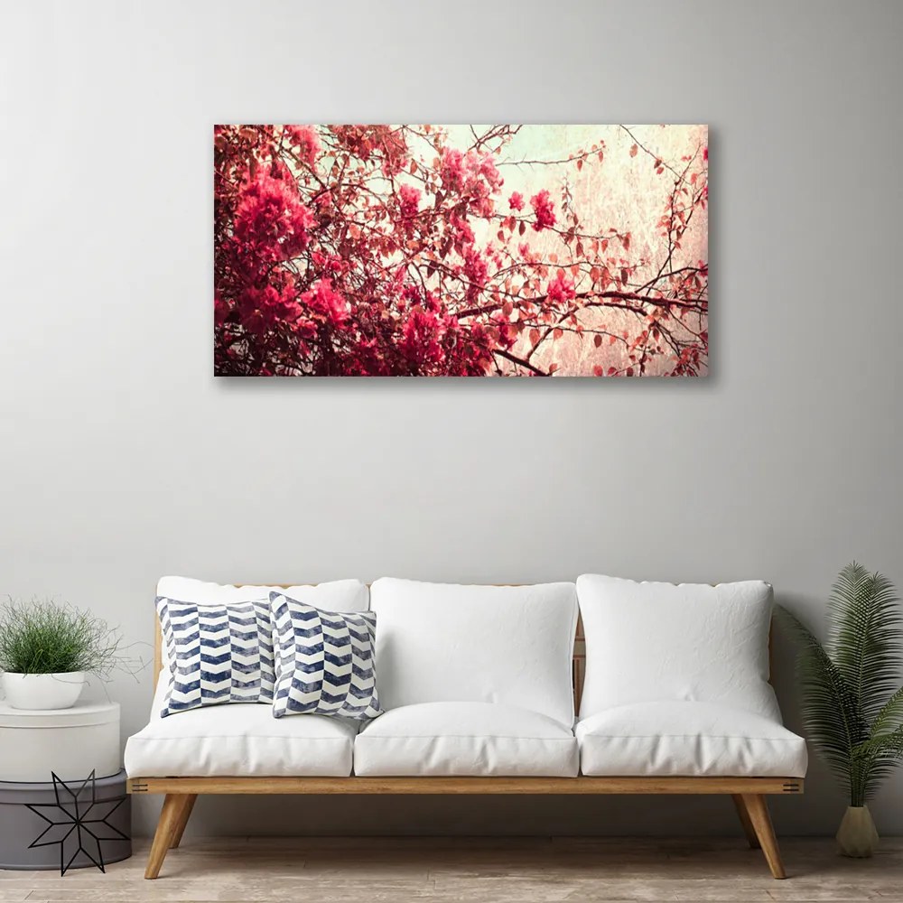Obraz na plátně Větve Listy Příroda 140x70 cm