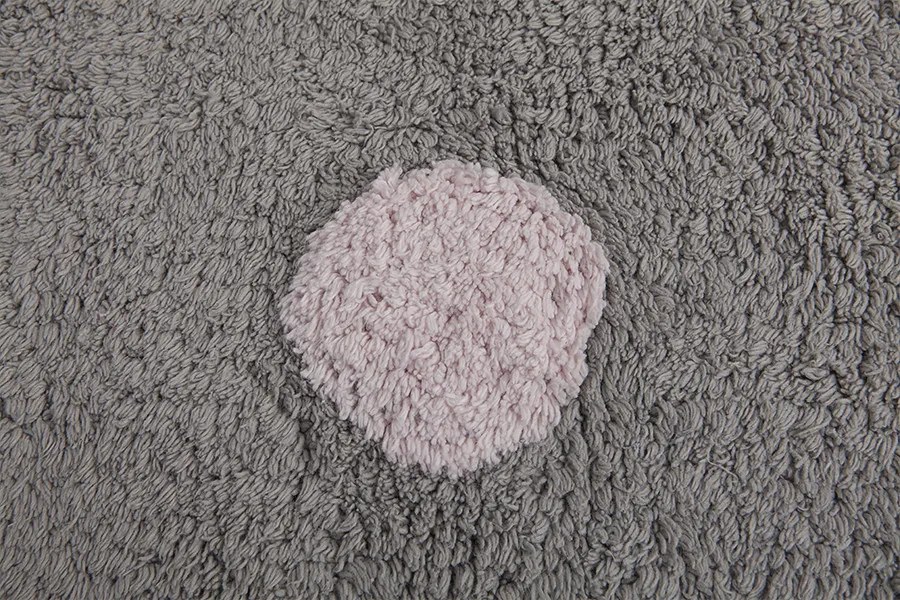 Lorena Canals koberce Přírodní koberec, ručně tkaný Tricolor Polka Dots Grey-Pink Rozměry koberců: 120x160
