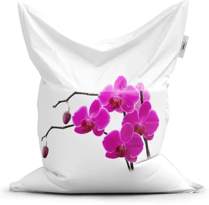 Sablio Sedací vak Classic Fialové orchideje - 200x140 cm