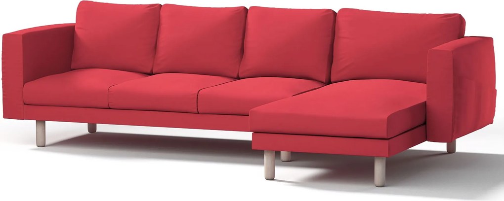 Potah na pohovku IKEA Norsborg 4-místná se šezlongem barva červená látka pletený vzor
