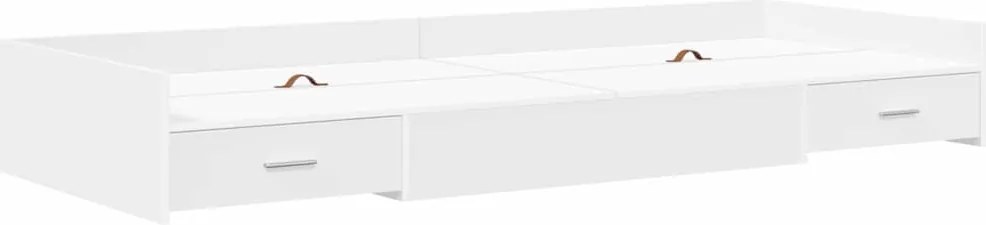Rám postele se zásuvkou Bílá 90 x 200 cm Kompozitní dřevo 3335229