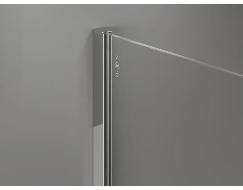 Mexen, Mexen Kioto-X sprchová stěna 60 x 200 cm, 10 mm průhledná, chrom - 800-060-101-01-00-X