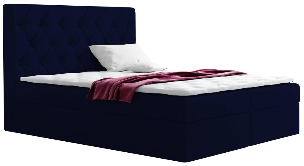 Eka Kontinentální čalouněná postel Elegant - Fresh (120x200 cm) Barva látky - Fresh: Hořčicová (37)