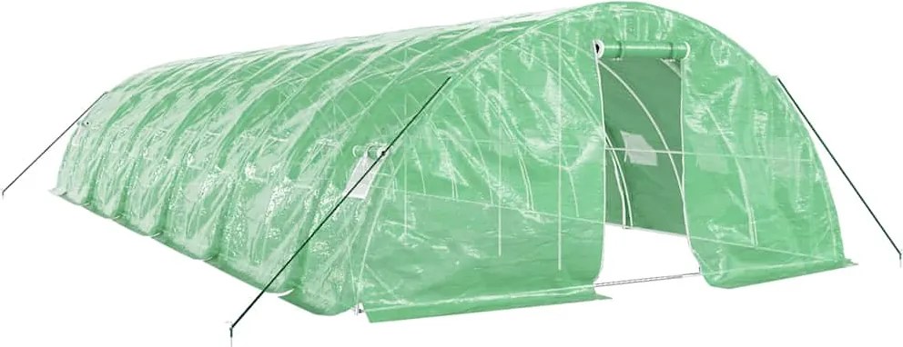 Skleník s ocelovým rámem zelený 60 m² 12 x 5 x 2,3 m 3188087
