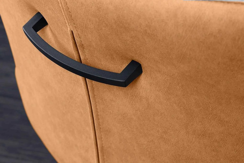 Designová otočná židle Wendell šedá / hnědá