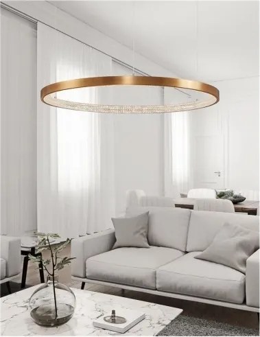Závěsné LED svítidlo NOVA LUCE PRESTON 60W 3000K 9285110 stmívatelné Triac