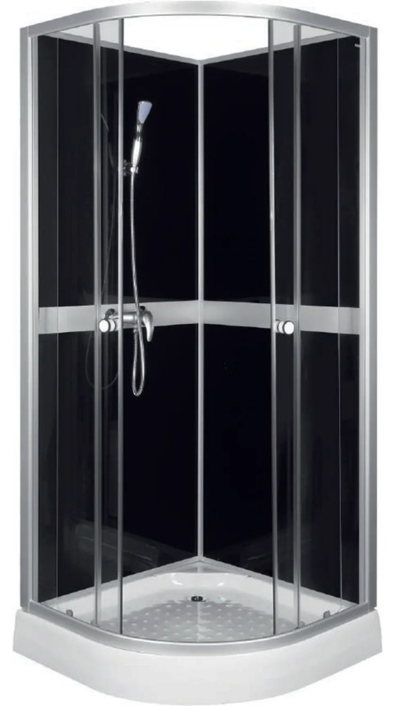Aplomo Simple black sprchový box Rozměr koutu: 80x80cm