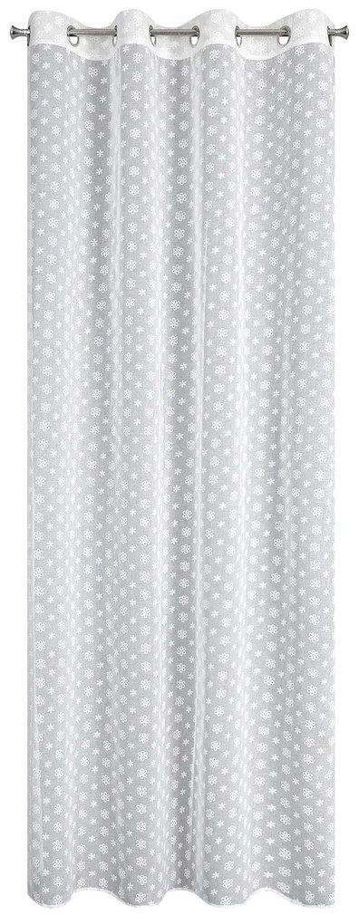 ZÁCLONA NA KROUŽCÍCH SANNY 140X250 CM KVĚTY