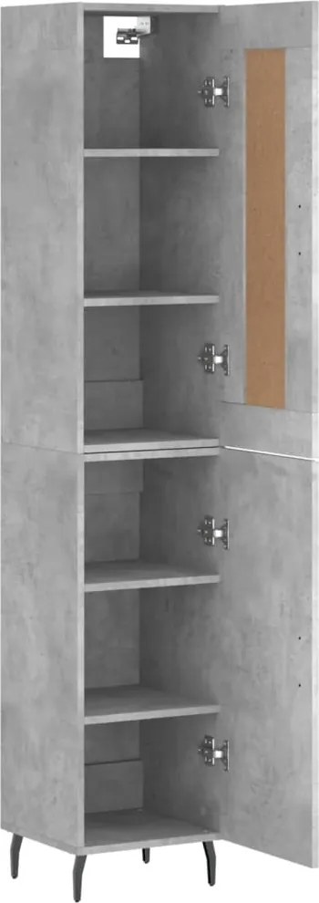 Skříň highboard betonově šedá 34,5x34x180 cm kompozitní dřevo 3200149