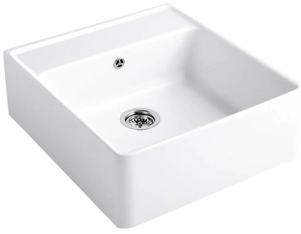 Villeroy & Boch - Keramický dřez 63x60 cm, CeramicPlus, alpská bílá 632061R1