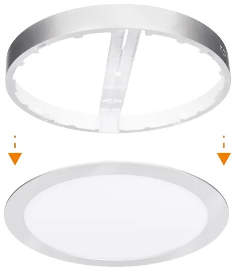 Solight WD244-S - LED Panel 2v1 24W/230V 3000/4000/6000K pr. 30 cm IP54 stř