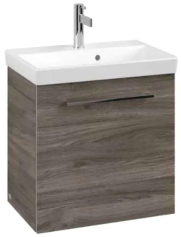 Villeroy & Boch Avento - Umyvadlová skříňka, 53x51x35 cm, 1 dvířka, Stone Oak A88801RK