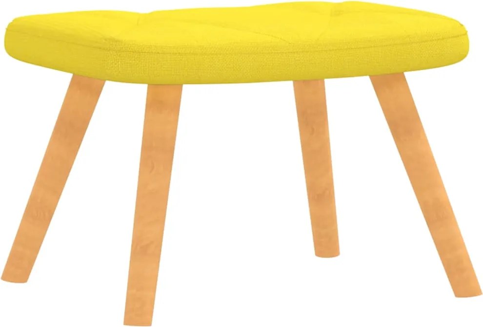 Relaxační křeslo se stoličkou hořčicově žluté textil 327541
