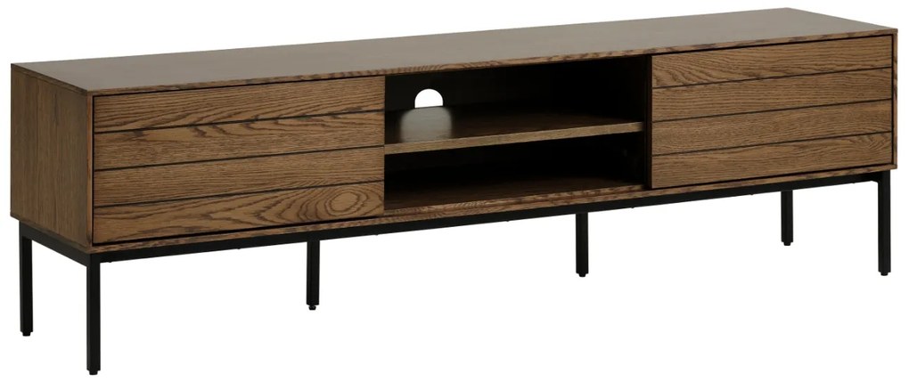 OnaDnes -20% Tmavě hnědý TV stolek Unique Furniture Modica 180 x 40 cm