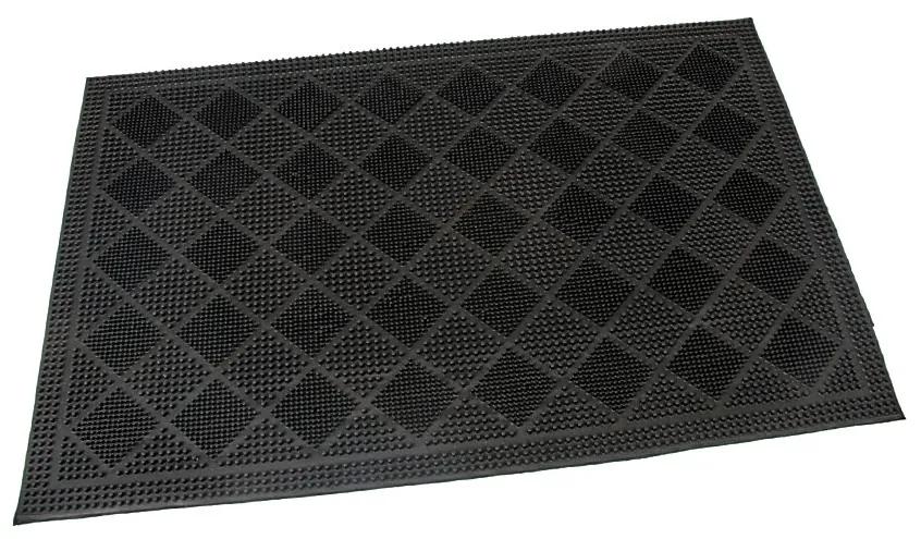 Gumová vstupní kartáčová rohož Squares - 60 x 40 x 0,7 cm