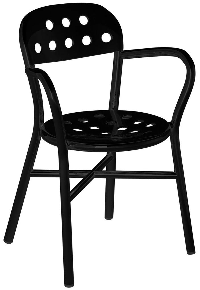 MAGIS - Židle PIPE s područkami - černá