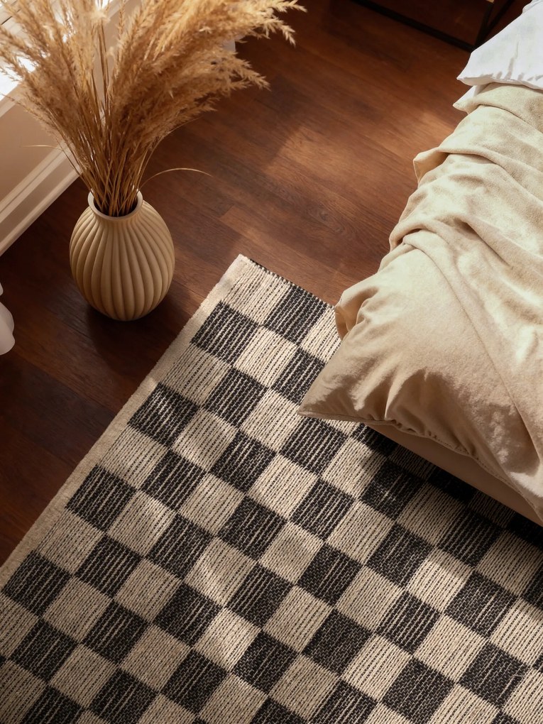 Hanse Home, Kusový koberec Handloom 106333 Rex White Black, 160x230, černobílá, chodba / předsíň