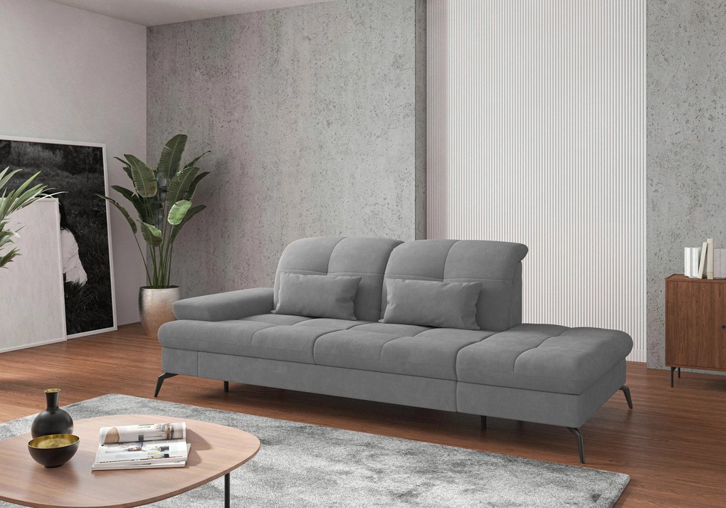 XXXLutz LENOŠKA, textil, šedá Sit & More - Online Only sedačky - 000144009077