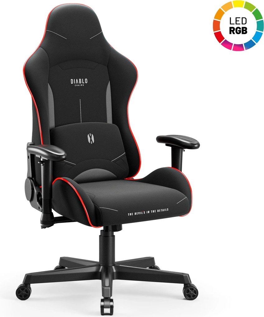 Herní židle LED RGB, černá: Diablo X-Starter