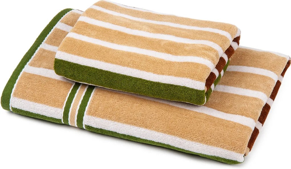 Jahu Sada Stripes Harmonized 1 ručník a osuška, 70 x 140 cm, 50 x 100 cm