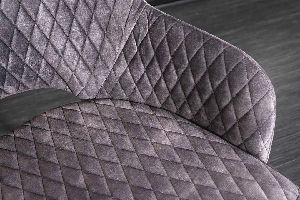 Designová lavice Laney 162 cm šedý samet