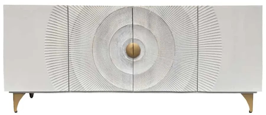 Massive home | Dřevěná komoda White Golden Sunset 177cm mango