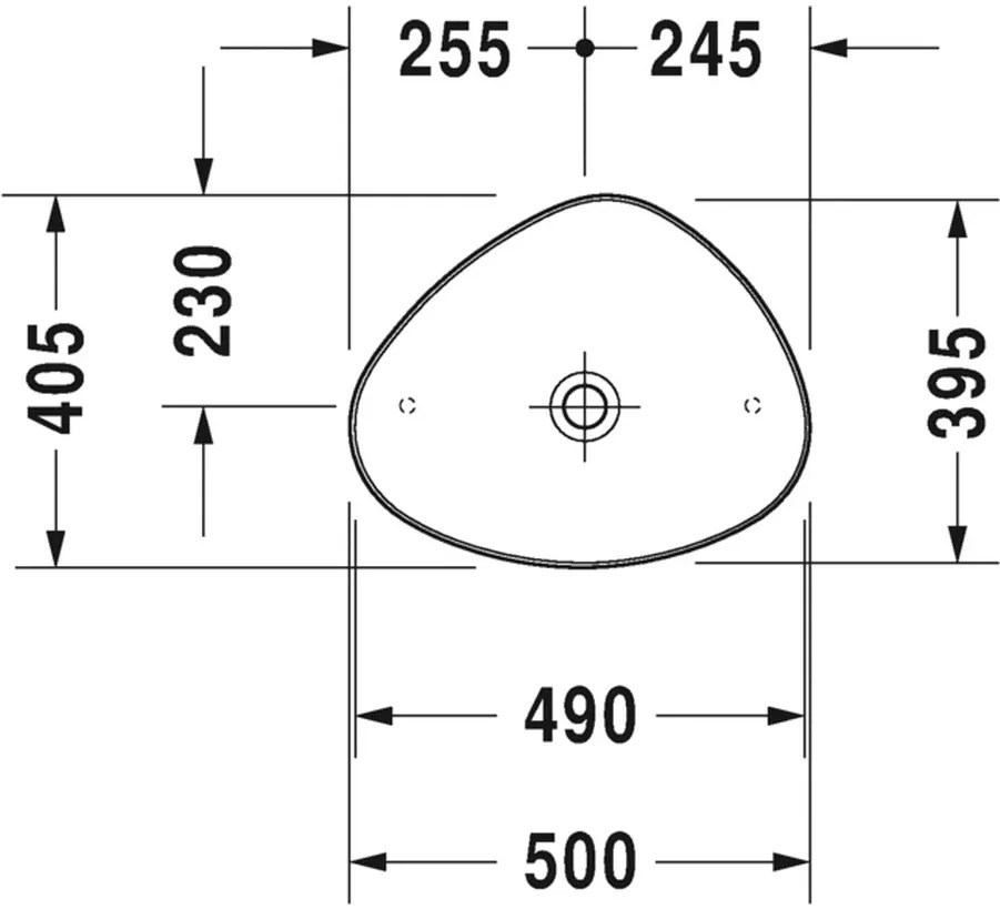 Duravit Cape Code - Umyvadlová mísa, 50x40,5 cm, bílá 233950000