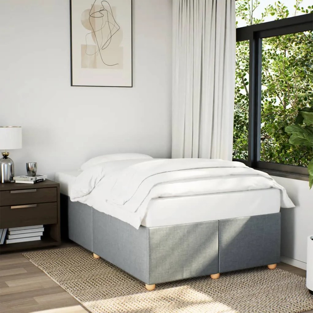 Rám postele bez matrace světle šedá 120 x 200 cm textil 3284722