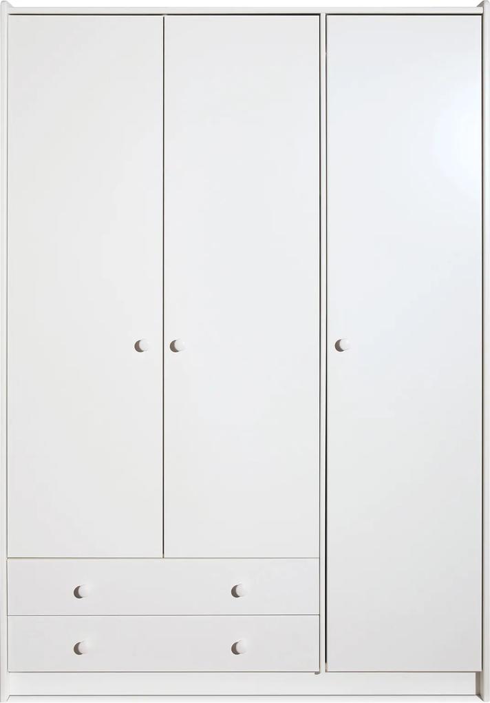 Steens, Bílá prostorná šatní skříň For Kids šířka 143 cm