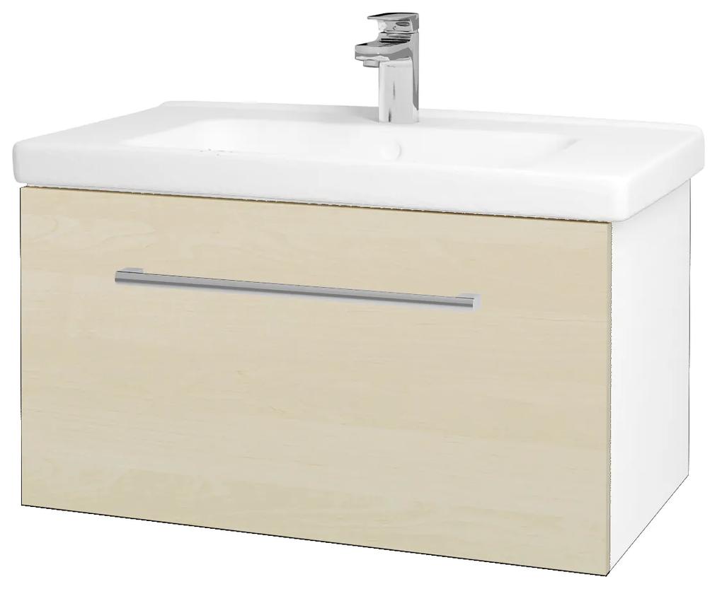 Dřevojas Koupelnová skříň BIG INN SZZ 80 Varianta: M01 Bílá mat / Úchytka T04 / M01 Bílá mat