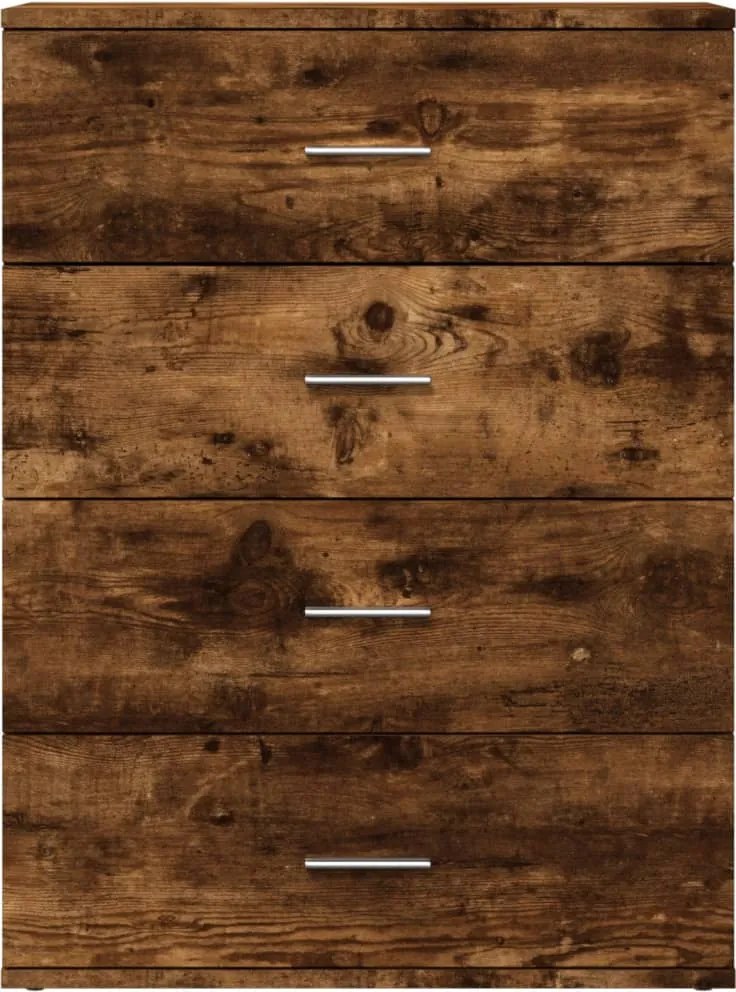 Příborníky 2 ks kouřový dub 60 x 39 x 80 cm kompozitní dřevo 3276627