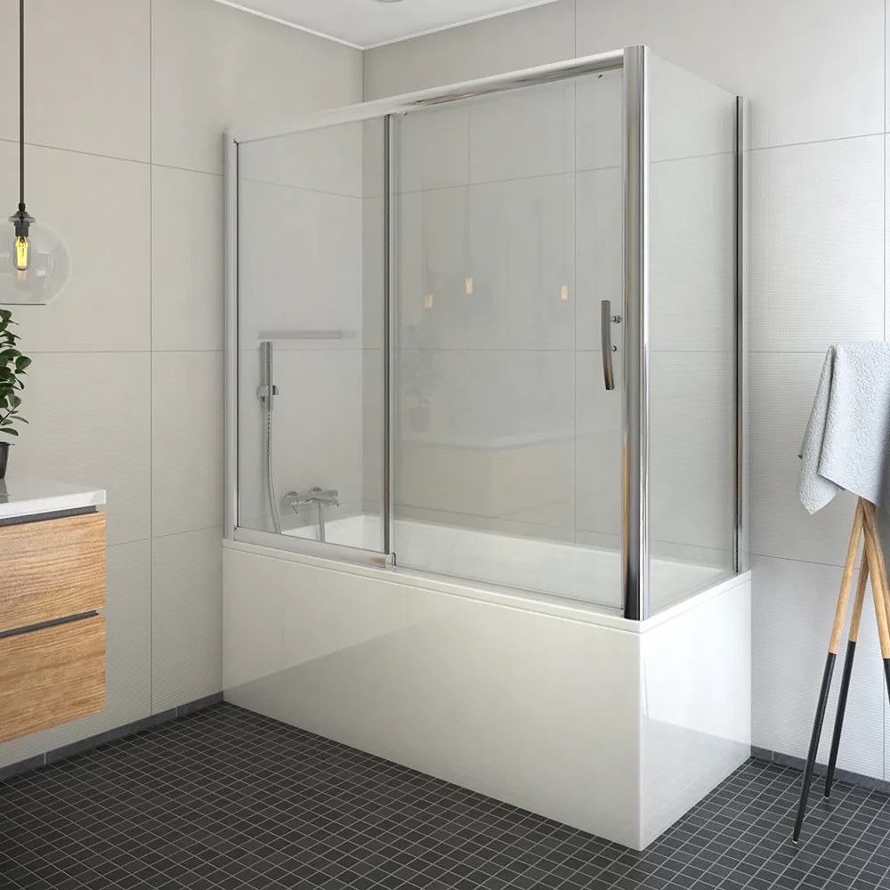 Roth PXVB pevná boční stěna k vanové zástěně 80 x 150 cm brillant transparent 452-8000000-00-02 Koupelny Bernold
