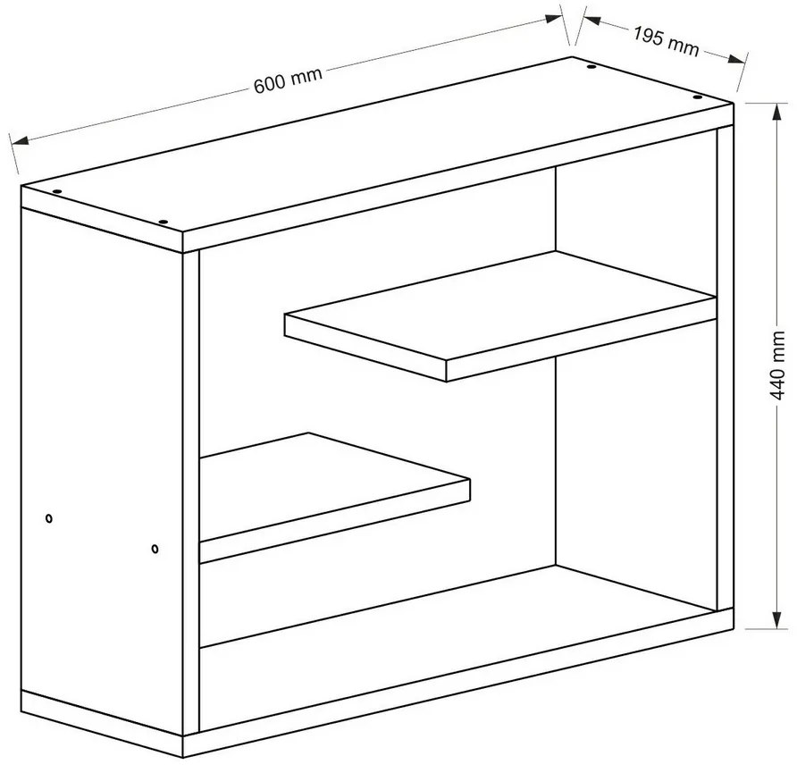Závěsná police TABOSI bílá
