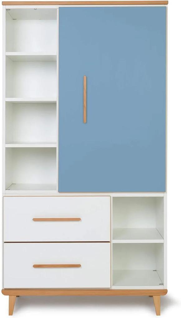 De Breuyn Dětská šatní skříň DeBreuyn Nado 173 cm | bílá, modrá